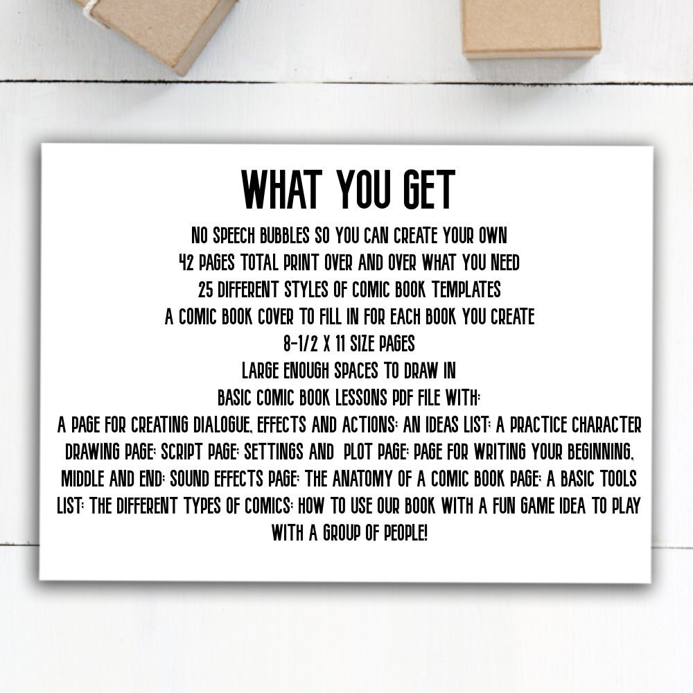 Blank Comic Book Template Make Your Own Comic Book Blank - Etsy