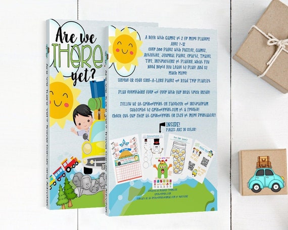 Road Trip Games, Kids Travel Activity Book, Printable Travel Games for ...