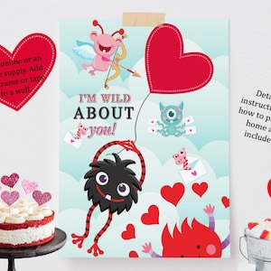 Monster Valentine's Day Pin the Heart Game (printable) - Etsy