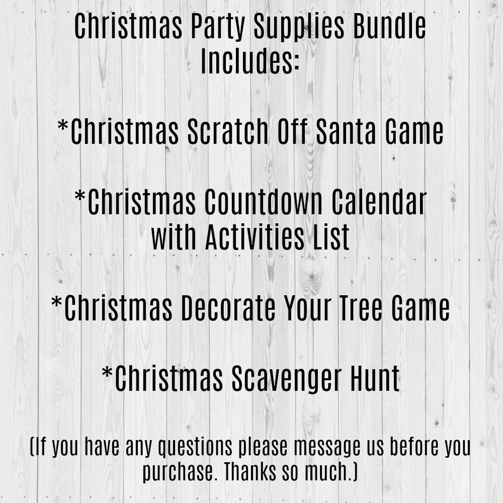 Christmas Party Games, Christmas Countdown Calendar, Christmas ...