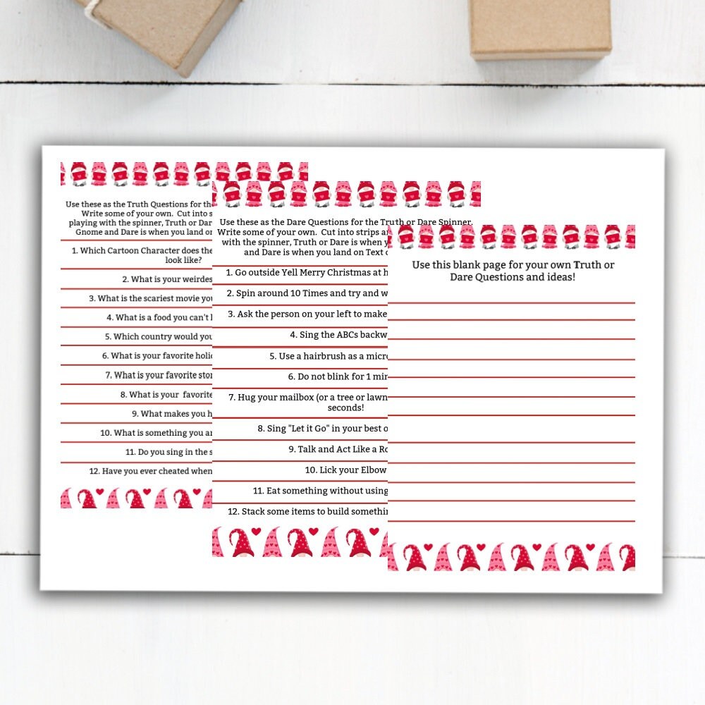 Family Friendly Truth or Dare Game for Kids, Valentine's Day Game for ...