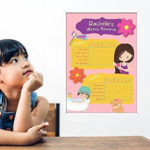 Editable Boys and Girls Reward Charts, Daily Chore Chart, Reward Chart ...