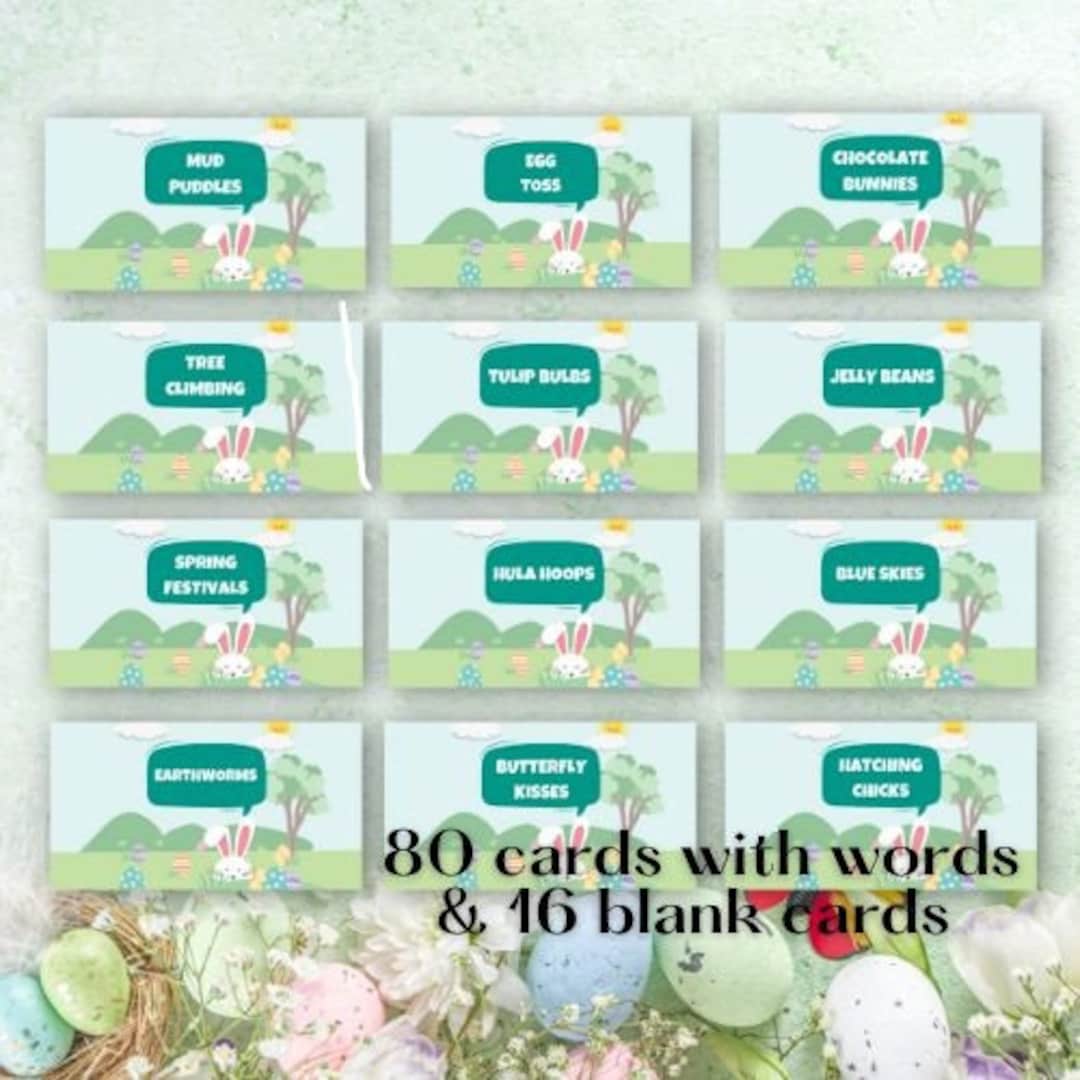 Easter and Spring Charades Game for Kids, Easter Games, Kids Easter ...