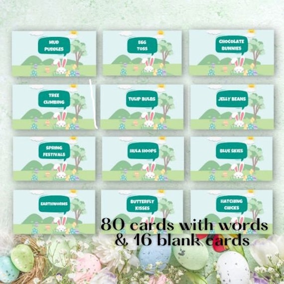 Easter and Spring Charades Game for Kids, Easter Games, Kids Easter ...