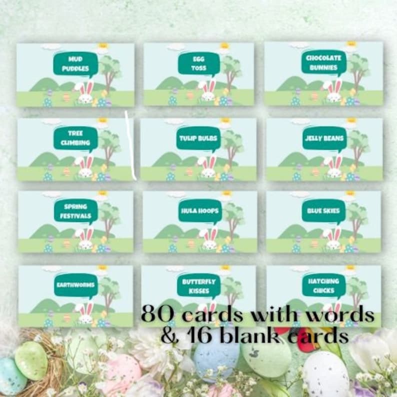 Easter and Spring Charades Game for Kids, Easter Games, Kids Easter ...