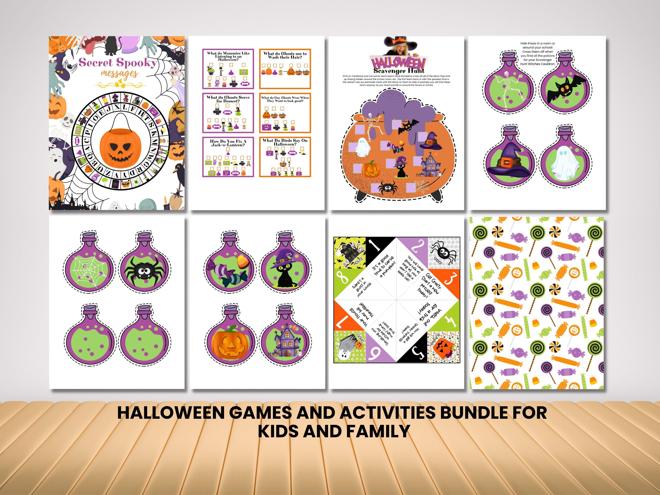 Halloween Printables for Kids, Halloween Games Bundle, Halloween Game ...
