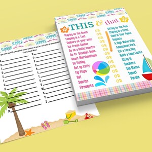 Summer Games and Activities Bundle for Kids, Summer Activity Bundle, 12 ...