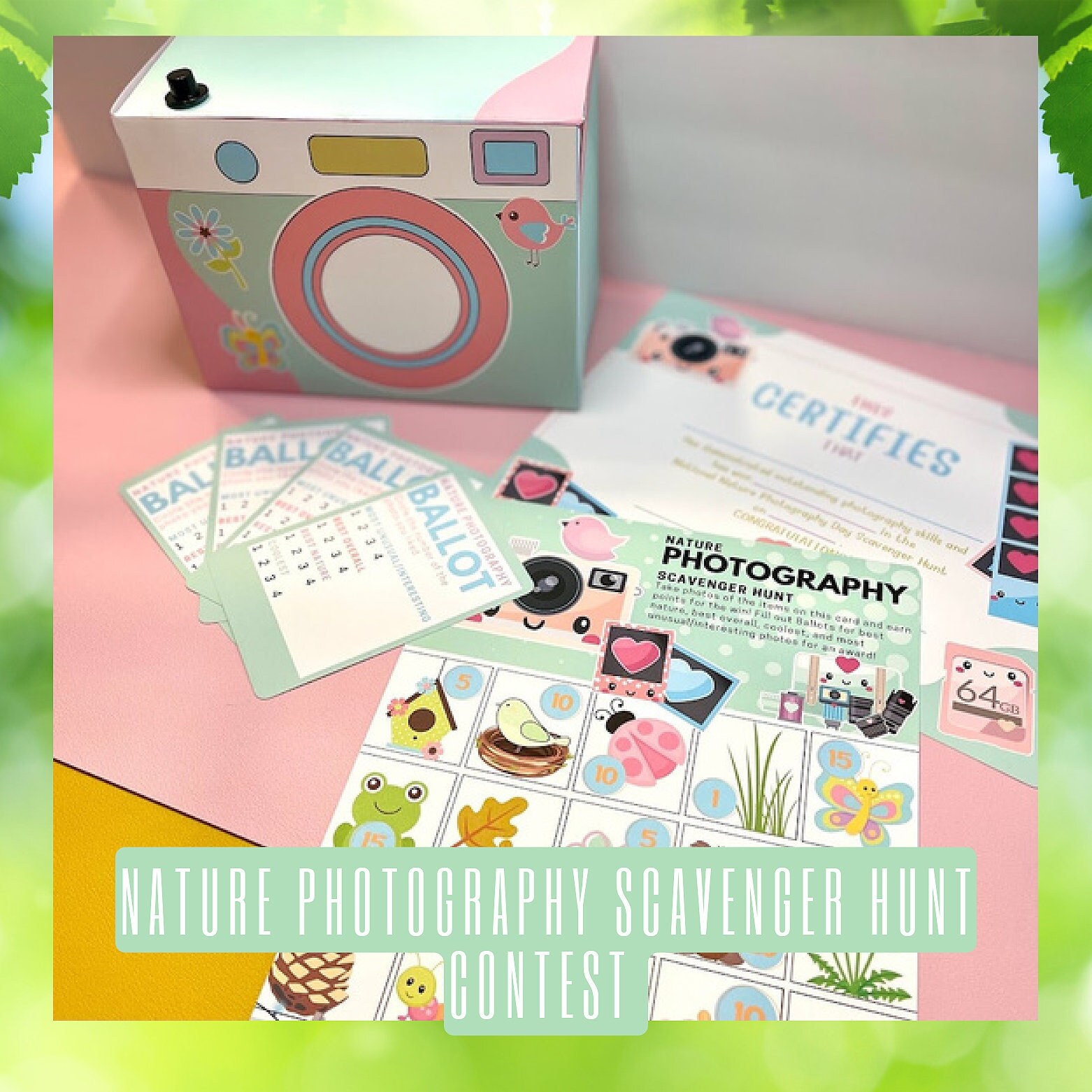 Nature Photo Contest Scavenger Hunt Kit Photography Game and - Etsy