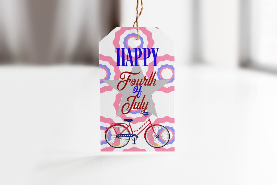 July Fourth Gift Tag, 4th of July Gift Tags, Independence Day Tags - Etsy
