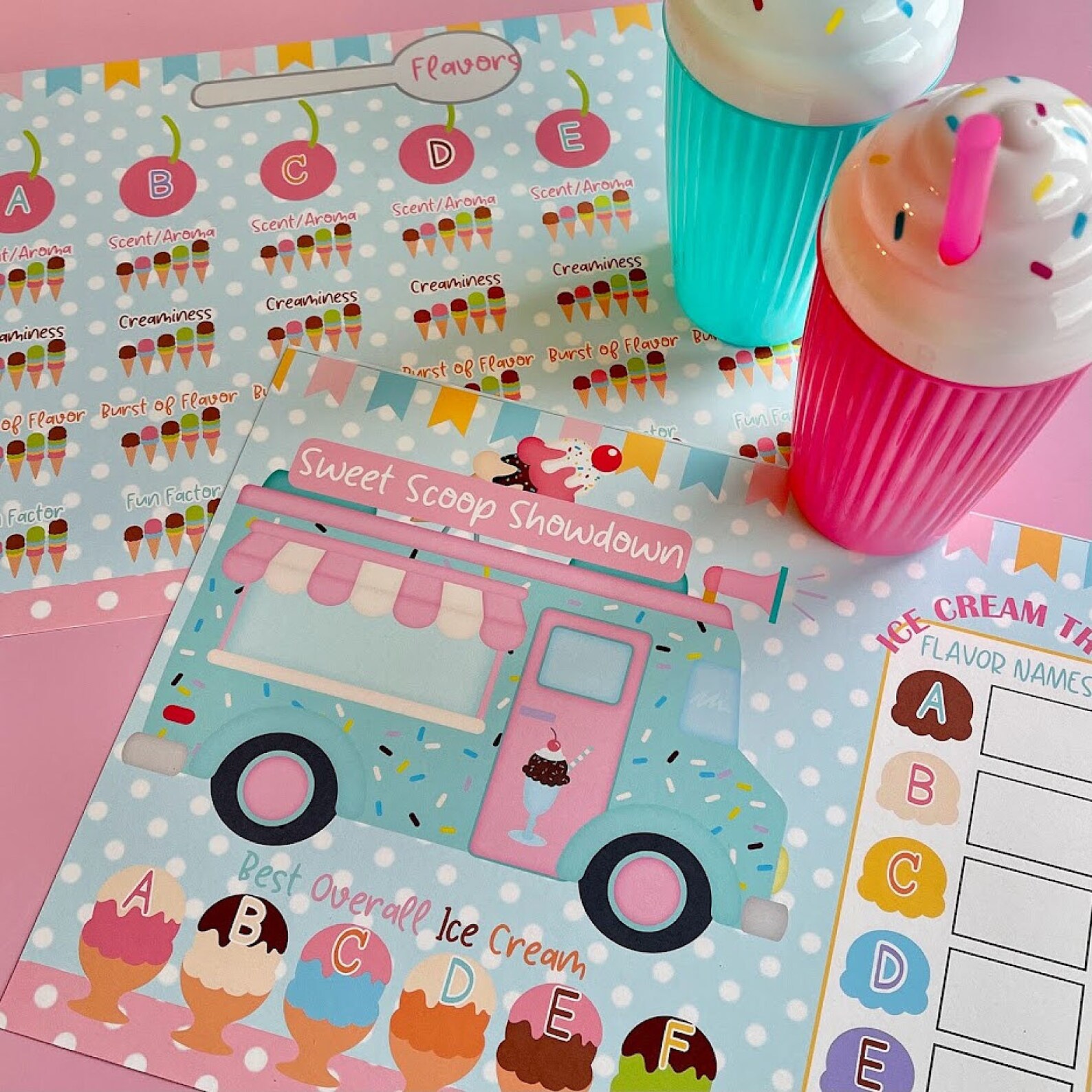 Ice Cream Taste Testing Game, Printable Game for Kids, Ice Cream Party ...