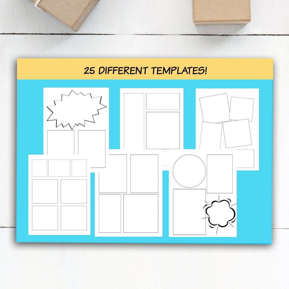 Blank Comic Book Template Make Your Own Comic Book Blank - Etsy