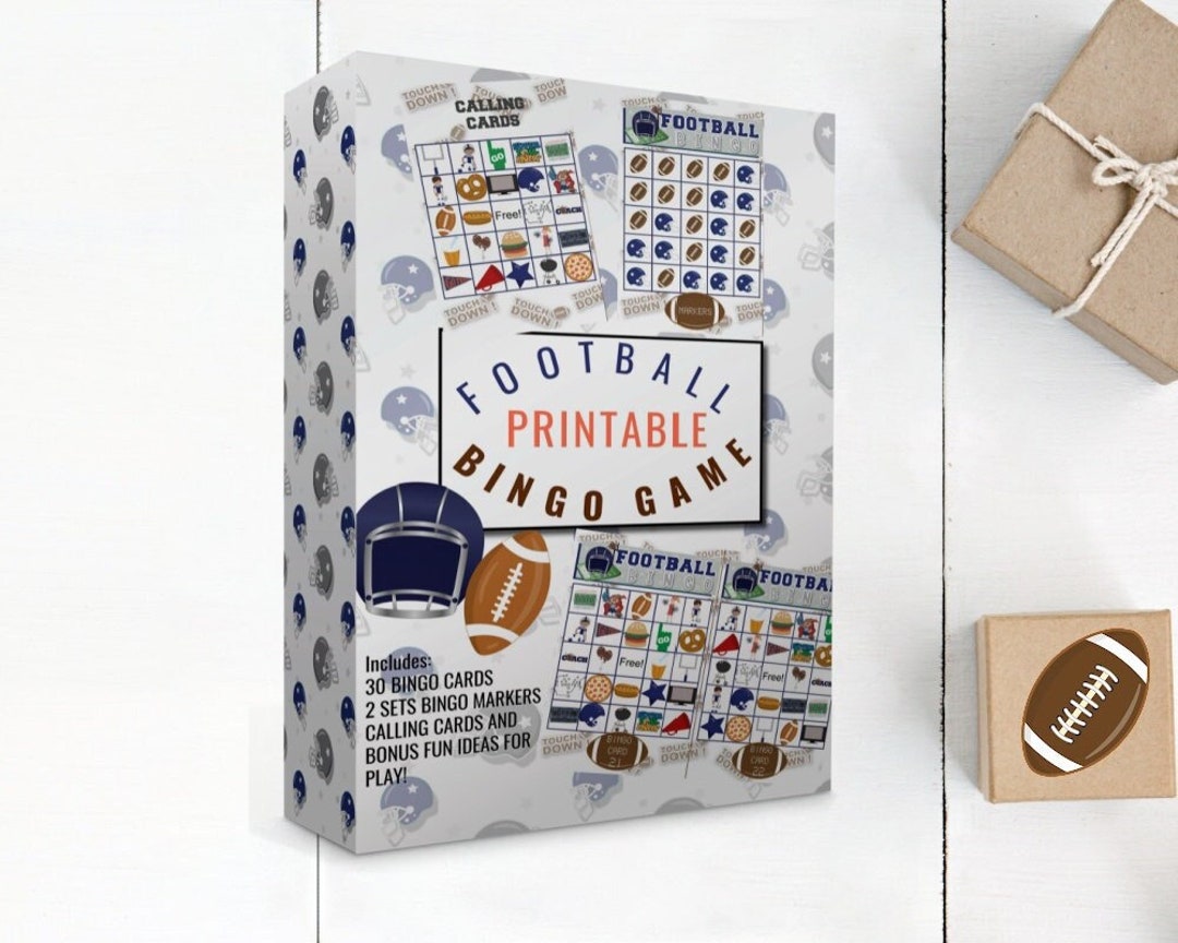 Football Bingo Game, Football Party Games for Kids, Football Party - Etsy