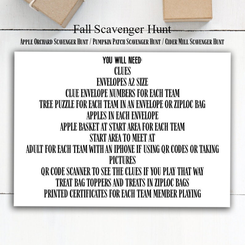 Apple Orchard Scavenger Hunt: Printable Fall Game (PDF) - Etsy