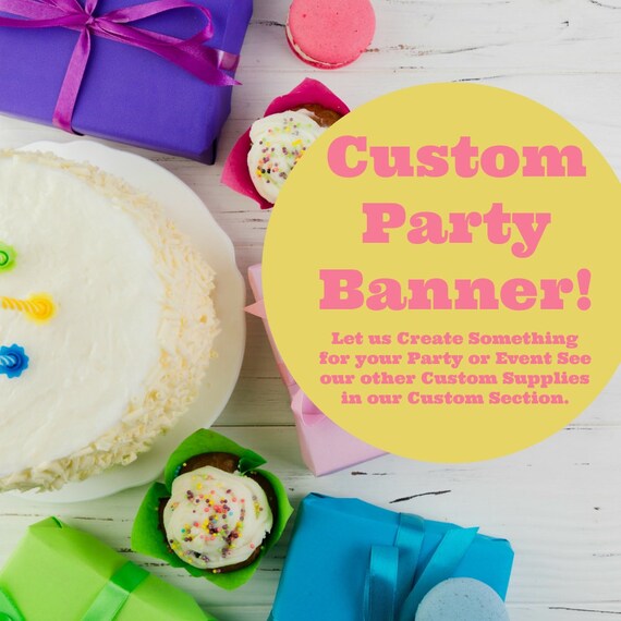 Custom Party Supplies, Custom Banners, Party Banners by GrinandPrint ...