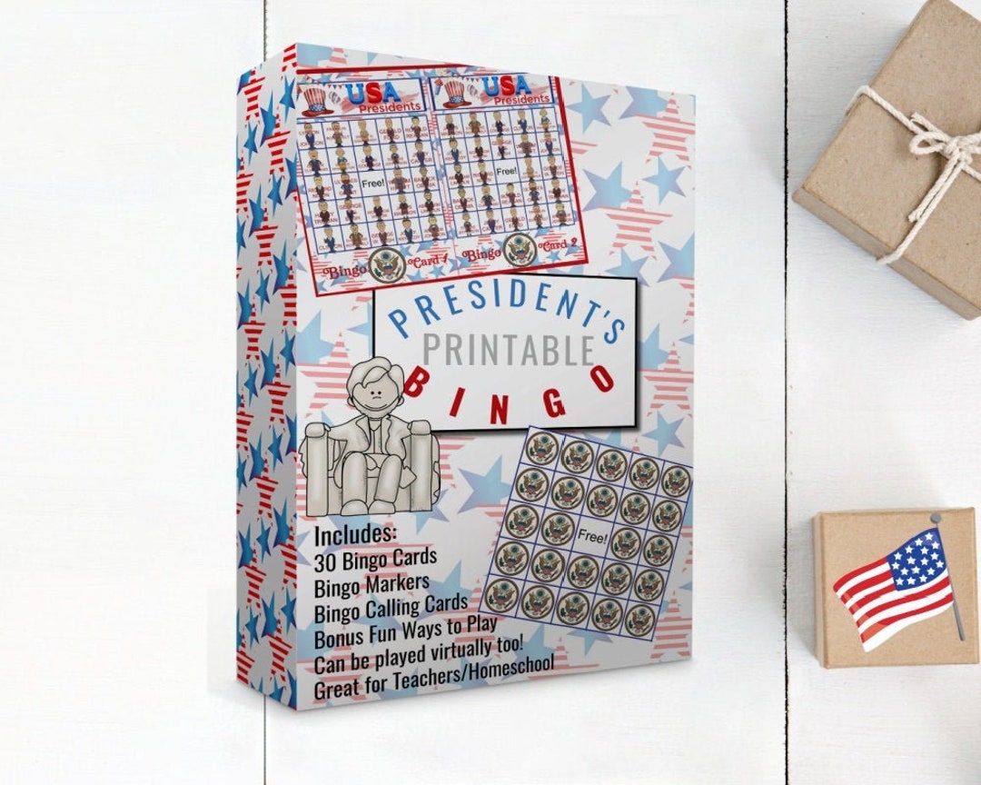 Presidential Bingo, Presidents Day Games, School Activities - Etsy