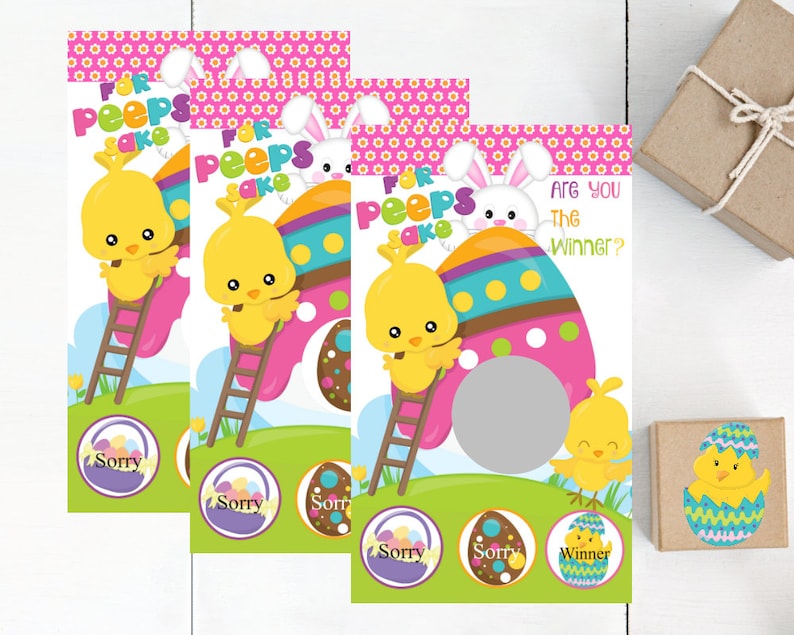 Easter Scratch Off, Easter Games, Easter Favors - Etsy