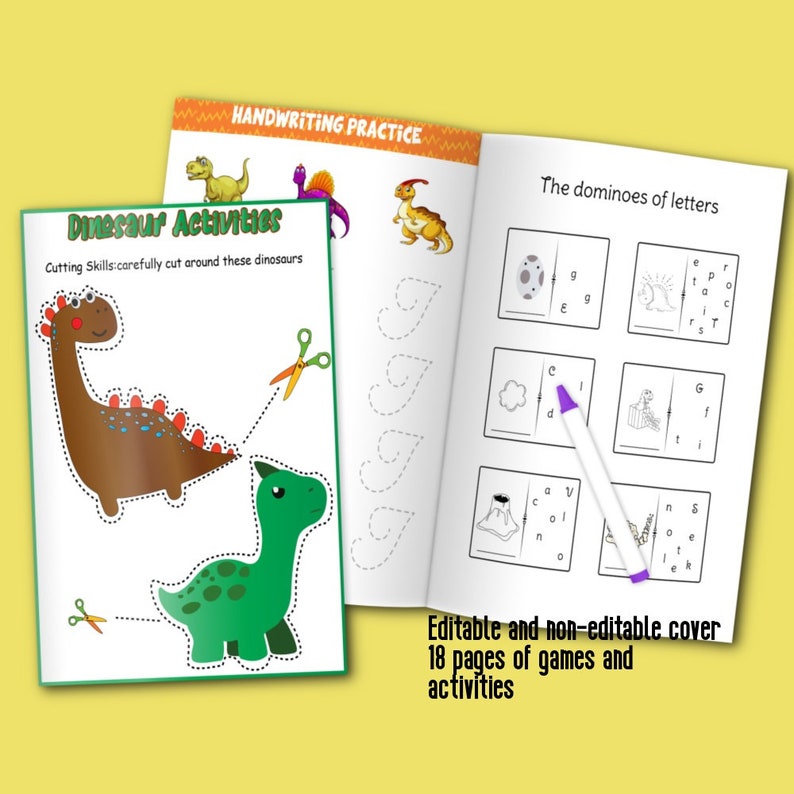 Dinosaur Activity Book Dinosaur Birthday Party Favor - Etsy