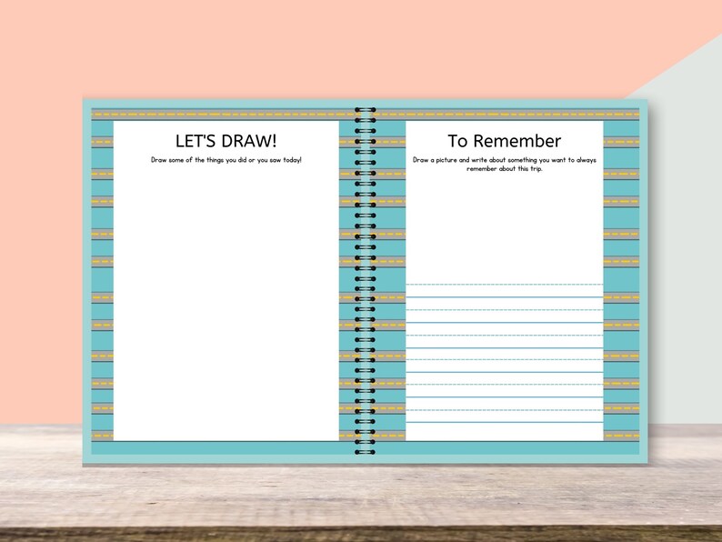 Kids Travel Journal, Road Trip Activity for Kids, Vacation Memory ...