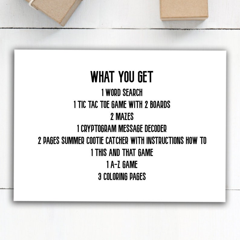 Summer Games and Activities Bundle for Kids Summer Activity - Etsy