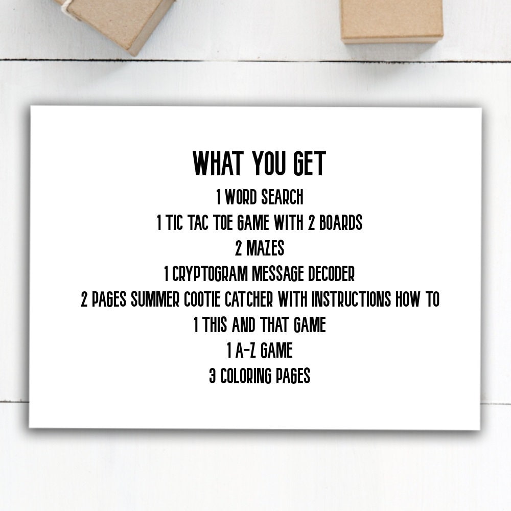 Summer Games and Activities Bundle for Kids, Summer Activity Bundle, 12 ...