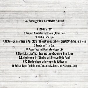 Zoo Scavenger Hunt, Zoo Passport, Safari Scavenger Hunt - Etsy