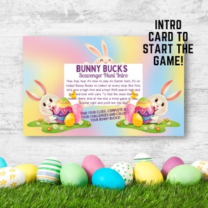 Editable Rainbow Bunny Bucks Scavenger Hunt for Easter, Printable ...