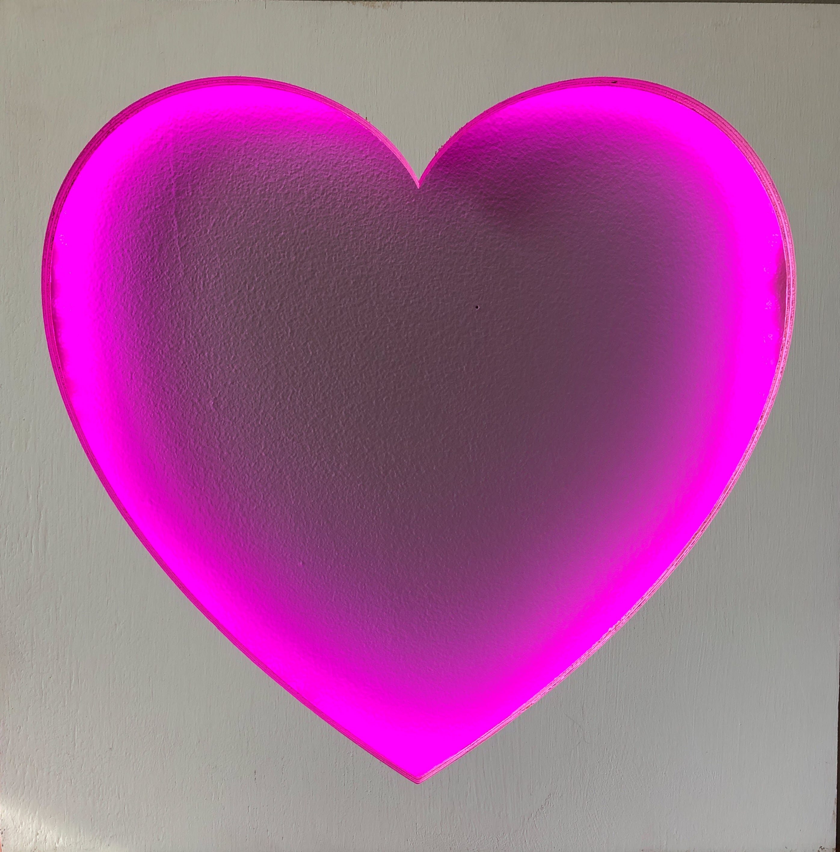 Lighted Valentine's Day Heart Sign Wall Display Back-lit With LED ...