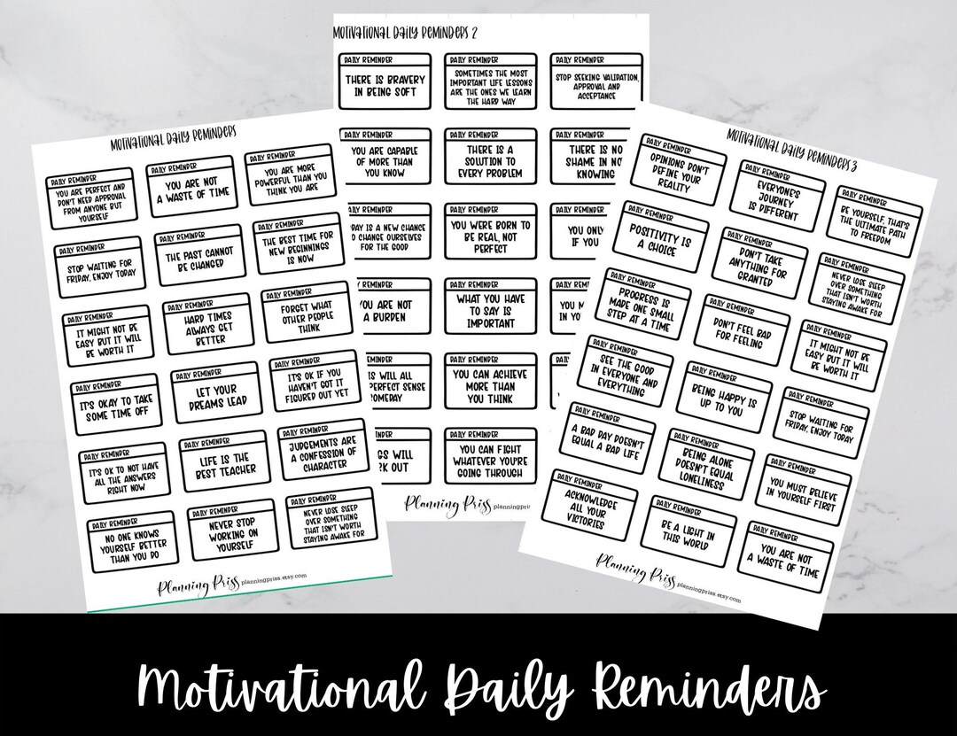 Motivational Daily Stickers - Etsy