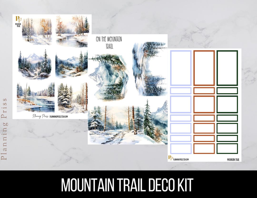 Mountain Trail Deco Sticker Kit - Etsy