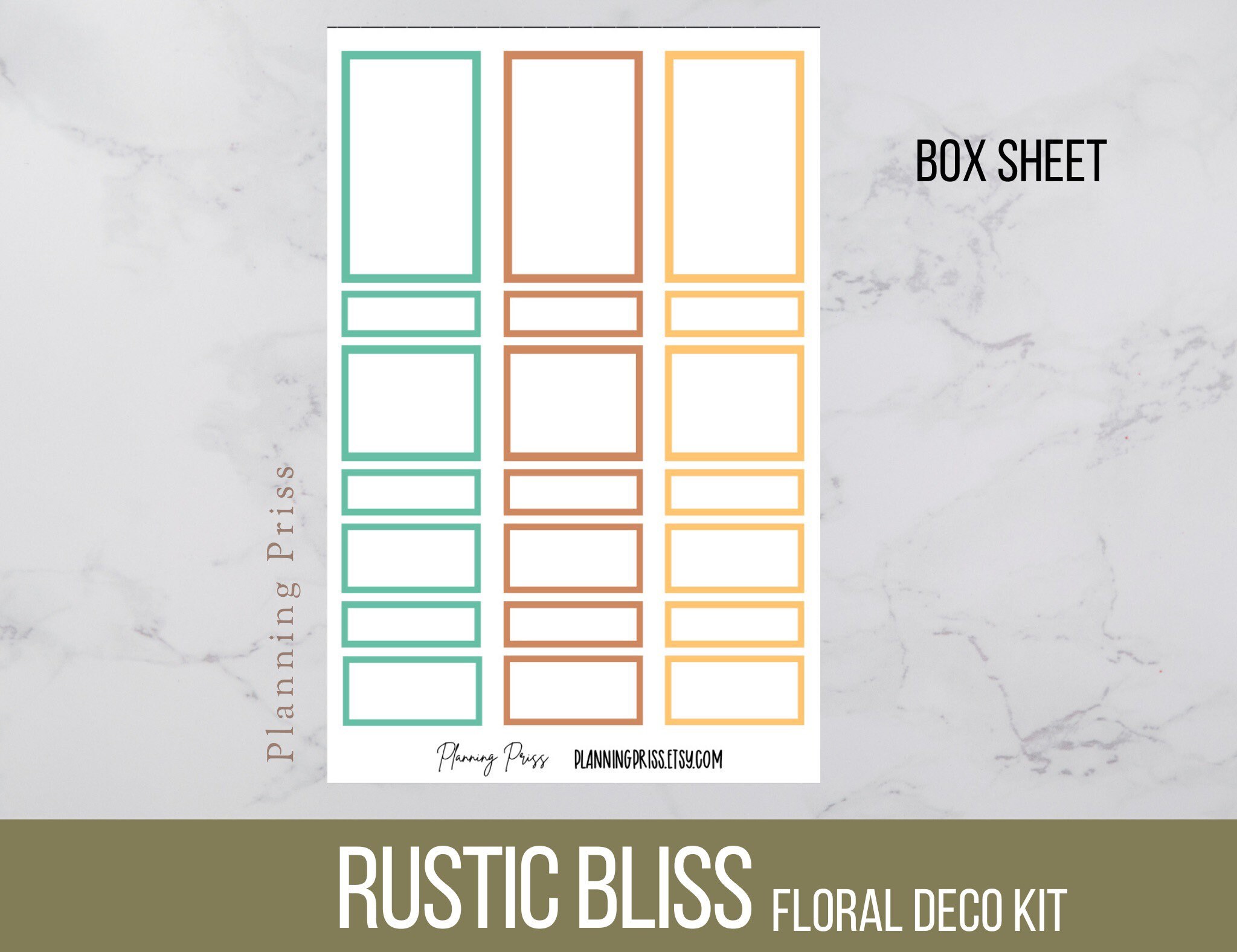 Rustic Bliss Florals Deco Sticker Kit/ Floral Deco/kiss Cut Stickers - Etsy