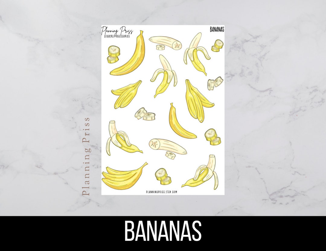 Bananas Deco Sticker Sheet - Etsy