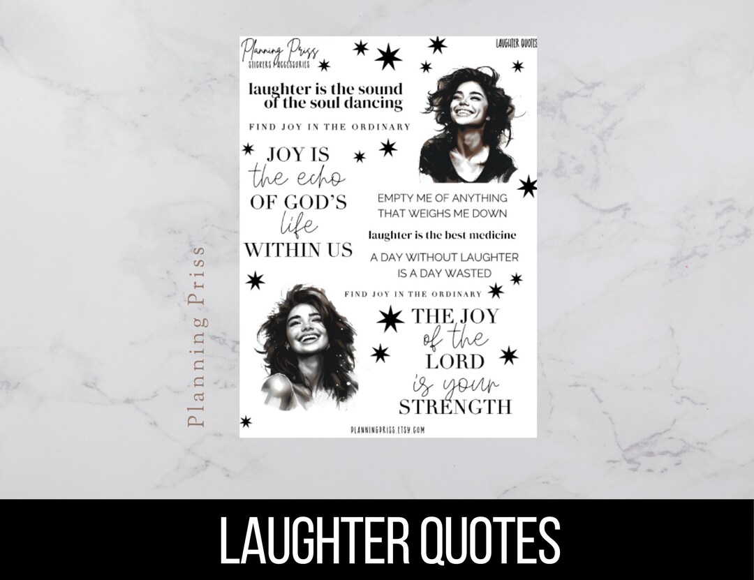 Laughter Quote Sticker Sheets - Etsy