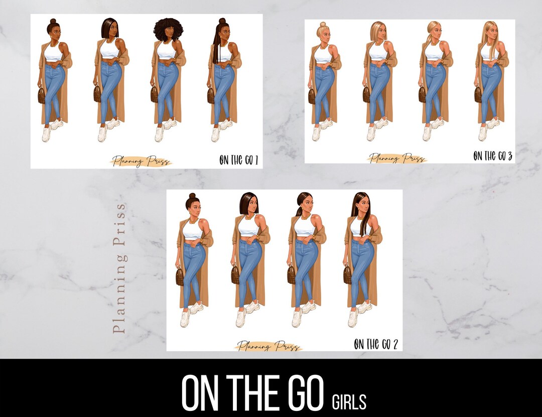 On the Go Girls Sticker Sheet - Etsy