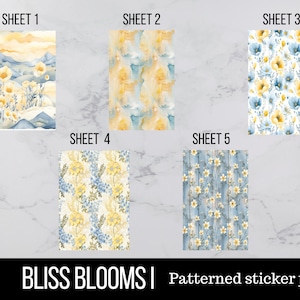 Bliss Blooms I Patterned Sticker Pack - Etsy