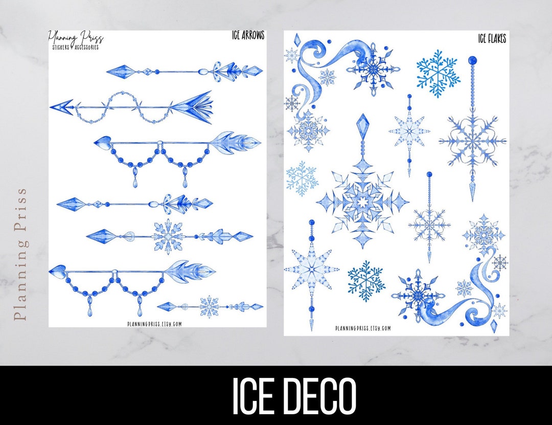 Ice Deco Sticker Sheets - Etsy