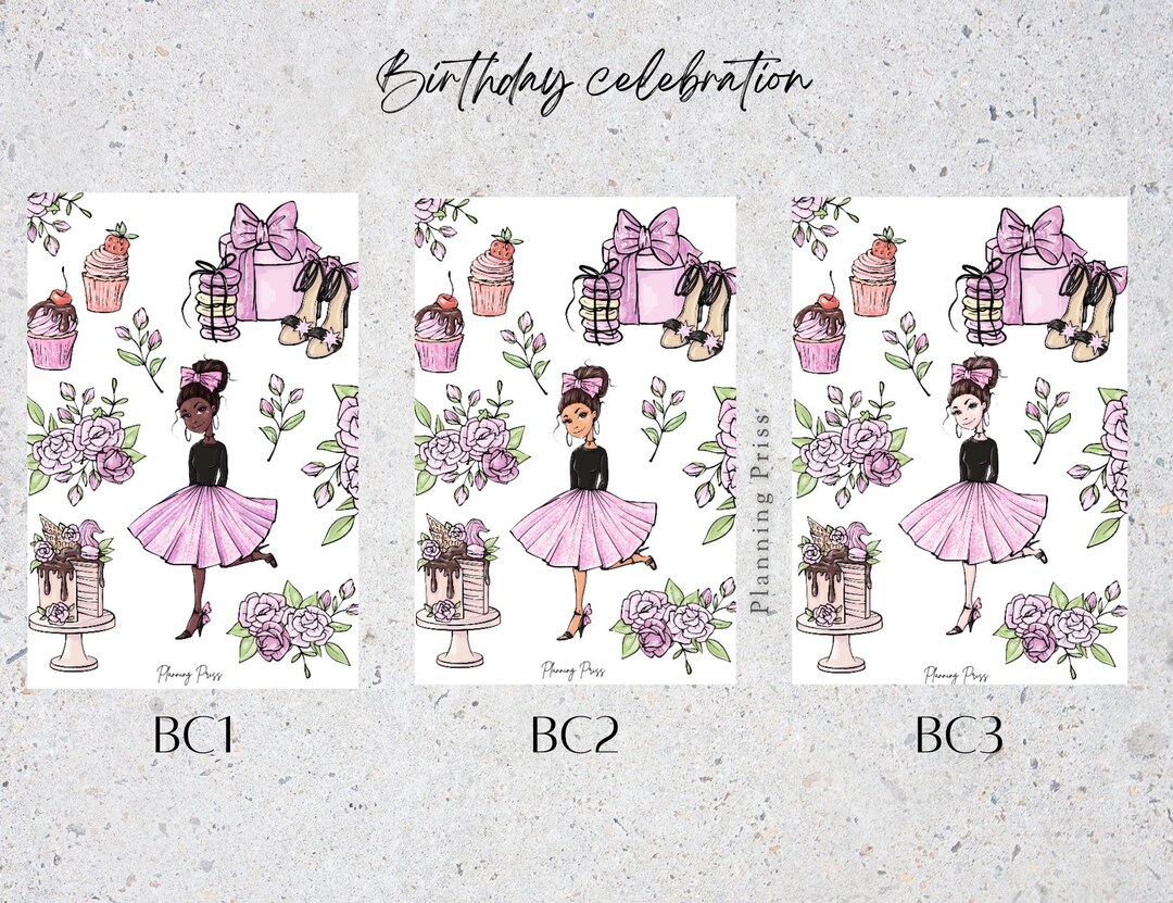 Birthday Celebration Sticker Sheet - Etsy