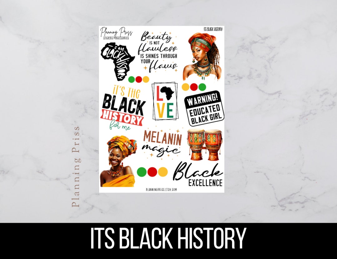 It’s Black History Deco Sticker Sheet - Etsy