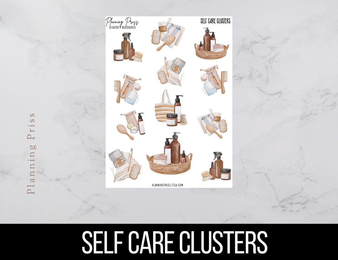 Self Care Clusters Deco Sticker Sheet - Etsy