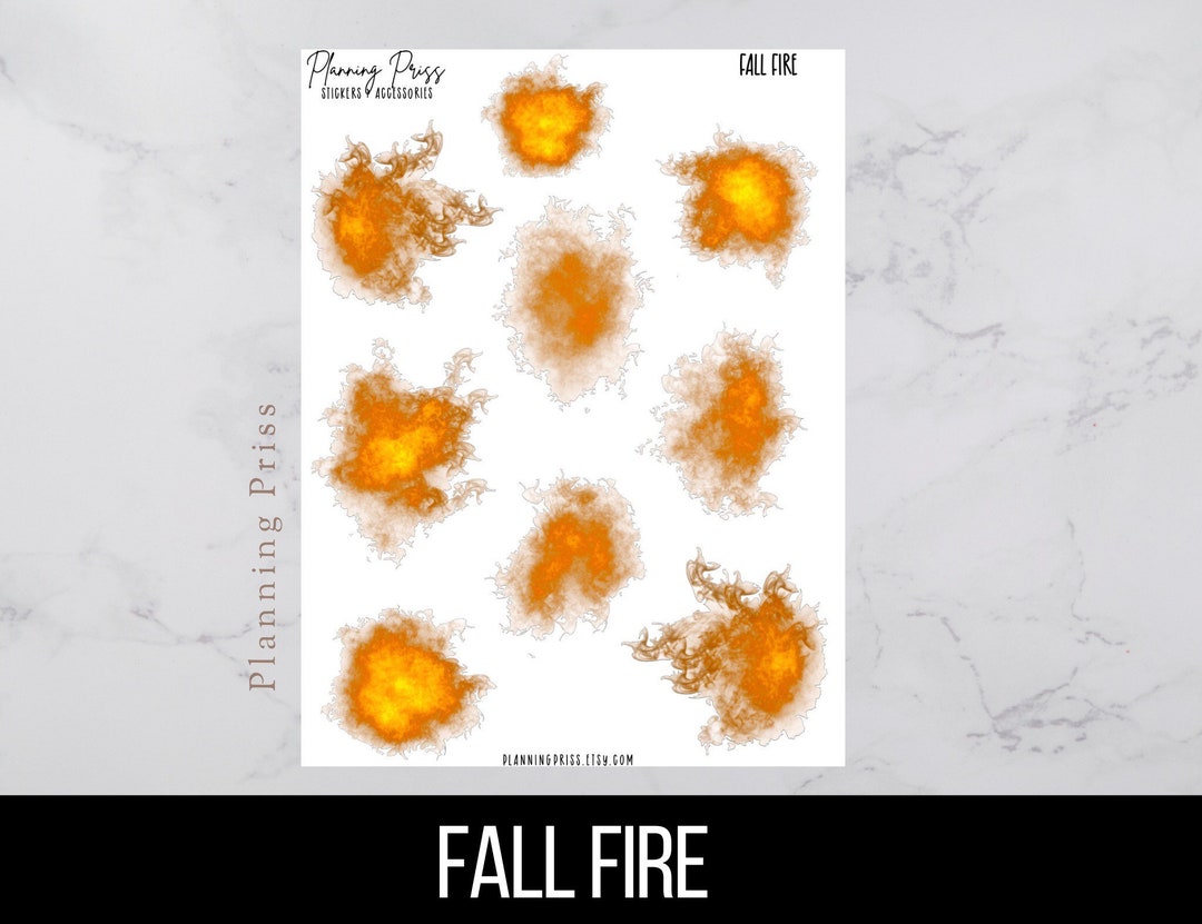 Fall Fire Deco Sticker Sheet - Etsy