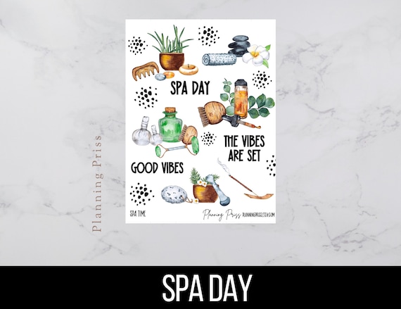 Spa Day Deco Sticker Sheet - Etsy