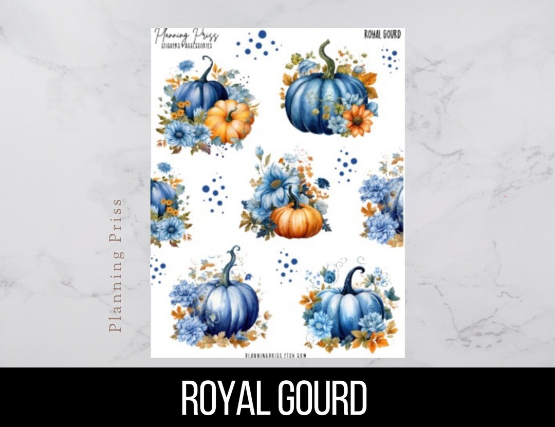 Royal Gourd Deco Sticker Sheet - Etsy