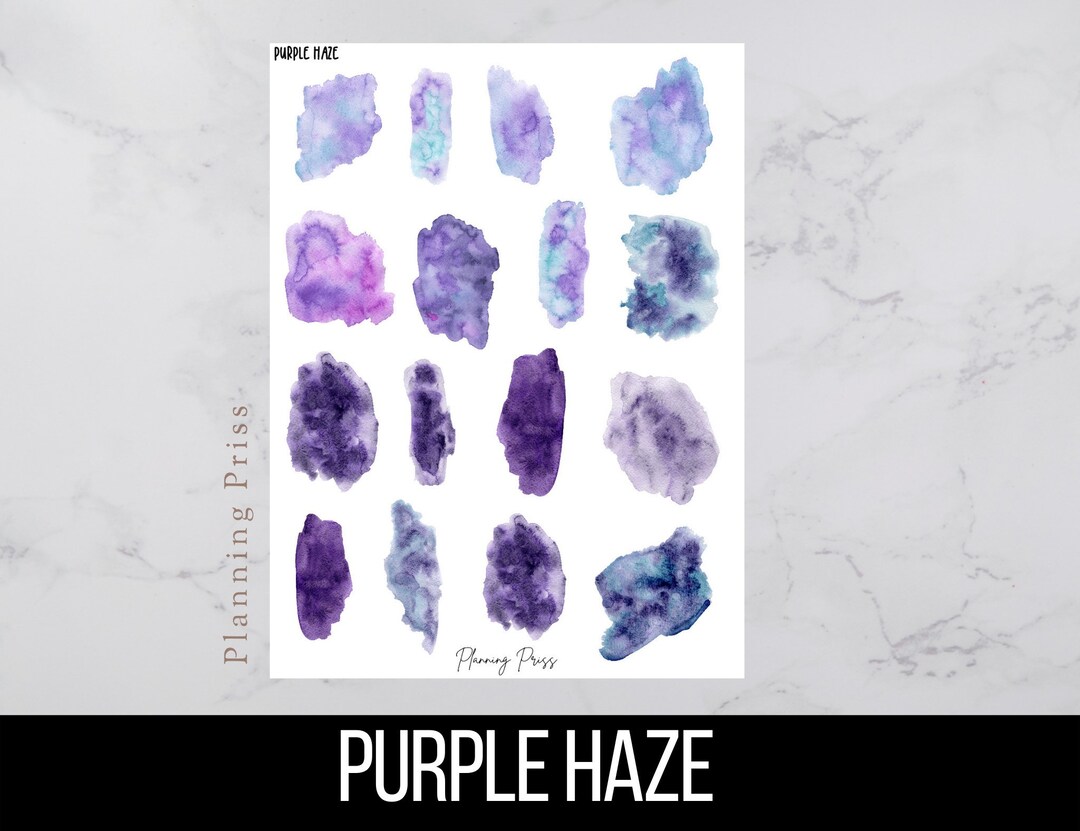 Purple Haze Abstract Sticker Sheet/ Kiss Cut Stickers - Etsy