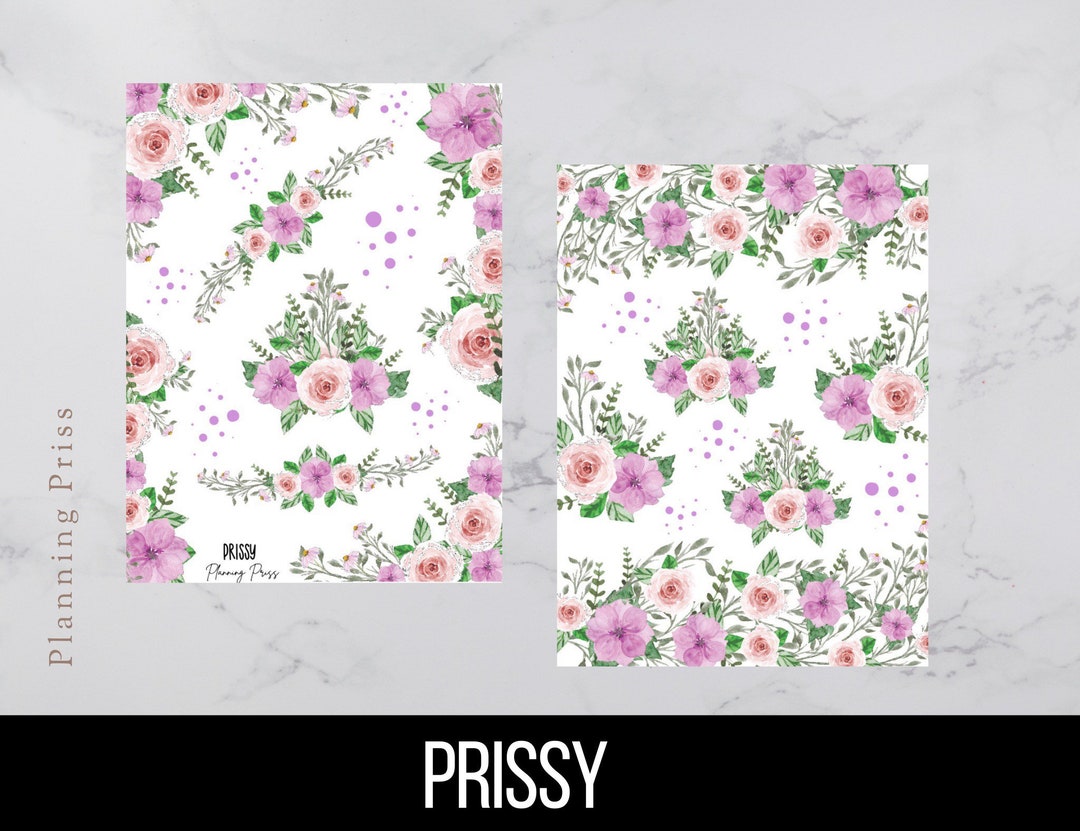 Prissy Florals Deco Sticker Sheets - Etsy