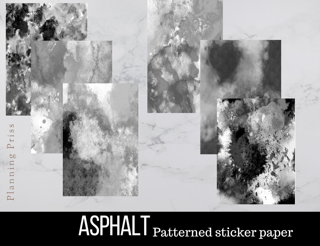 Asphalt Patterned Sticker Pack - Etsy