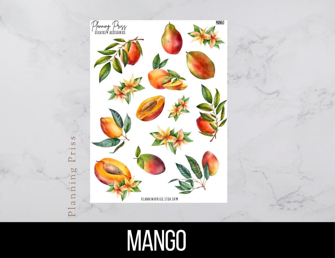 Mango Fruit Deco Sticker Sheet - Etsy