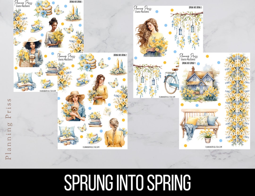 Sprung Into Spring Deco Sticker Collection - Etsy
