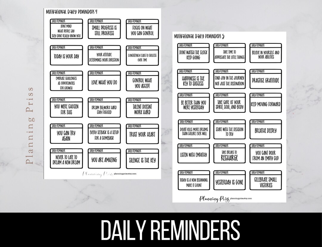Motivational Daily Stickers - Etsy