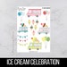 Ice Cream Celebration Deco Sticker Sheet - Etsy