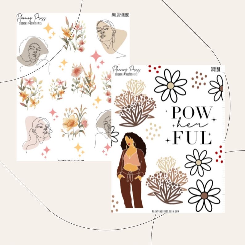 Freebie Sticker Sheet Bundle - Etsy