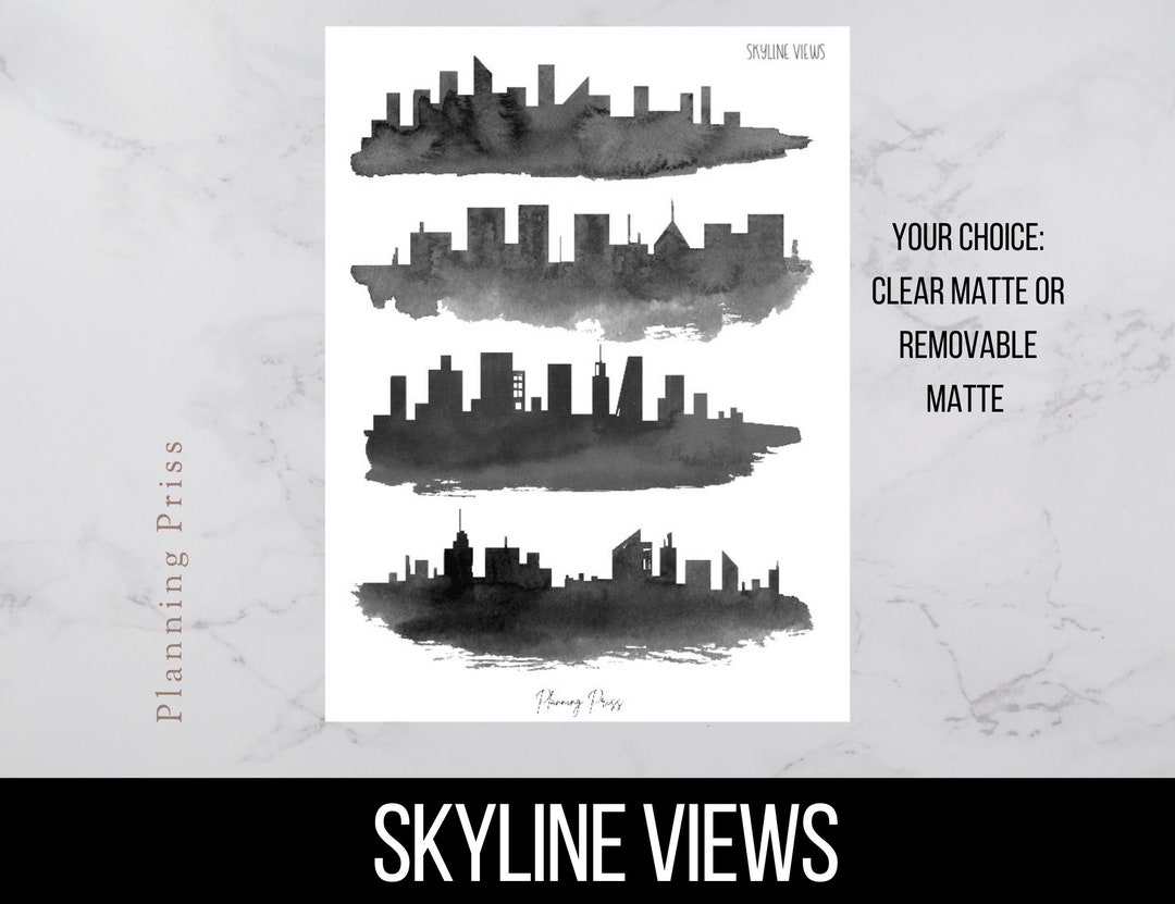 Skyline Views Sticker Sheet/ Sticker Deco Sheet - Etsy